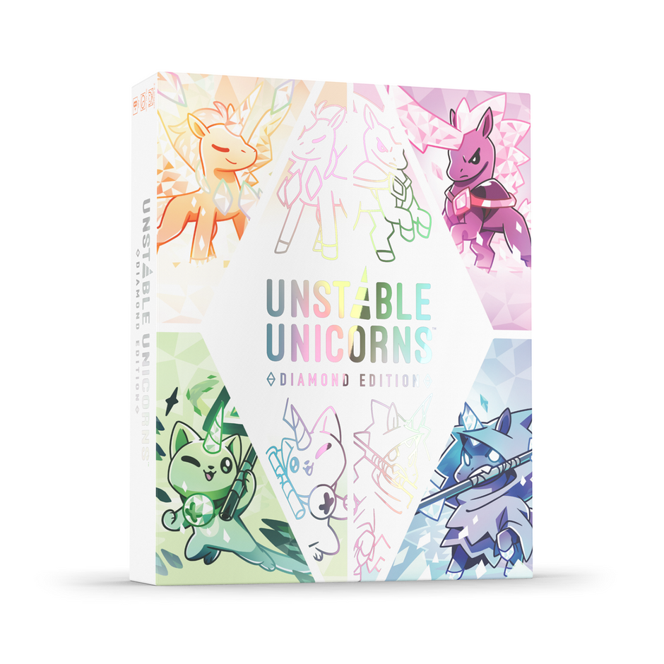 Unstable Unicorns: Diamond Edition: Base Game + 4 Expansion Bundle ...